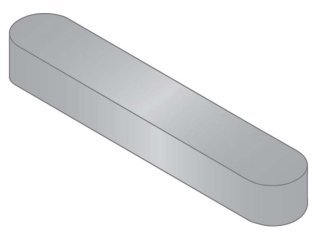 Machine Key M14 x 6 x 140 Form B SS300 PL UN