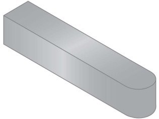 Machine Key 3/16 x 3/16 x 1-1/4 Form B Carbon Steel Oversized