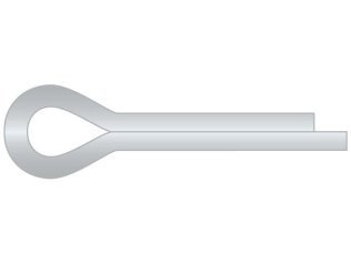 Cotter Pin T-Head 1/4 x 1-1/4 Carbon Steel Zinc Clear