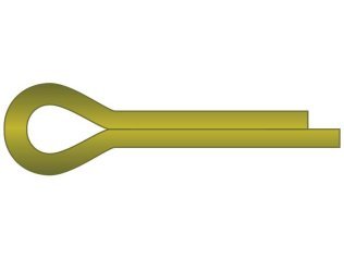 Cotter Pin 1/4 x 2 Carbon Steel Zinc Clear