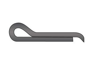 Clinch Pin 1/4 x 1-1/2 Carbon Steel Zinc Clear