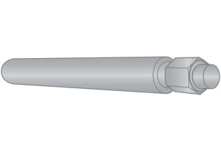 Taper Pin Threaded Ext #10 x 3-1/4 Carbon Steel w Nut