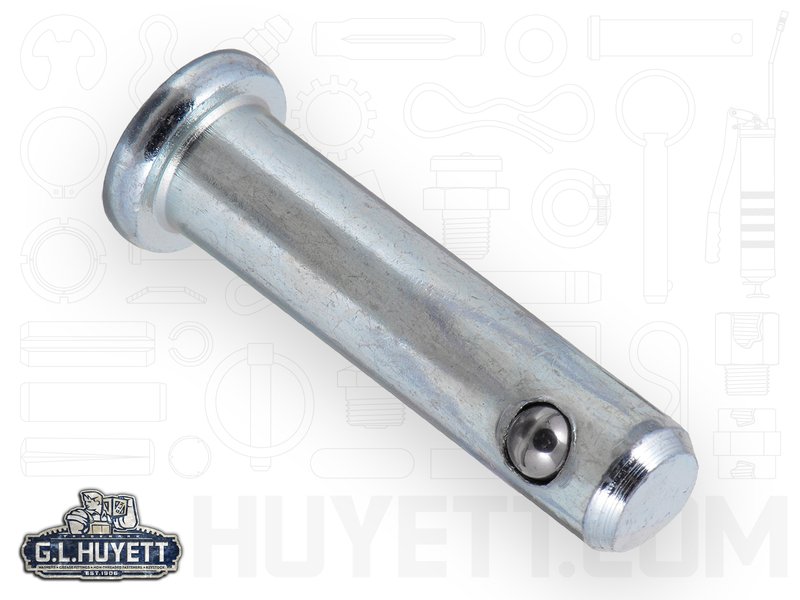 Clevis Pin Cotterless 3/16 x 1 Low Carbon Steel Zinc Clear