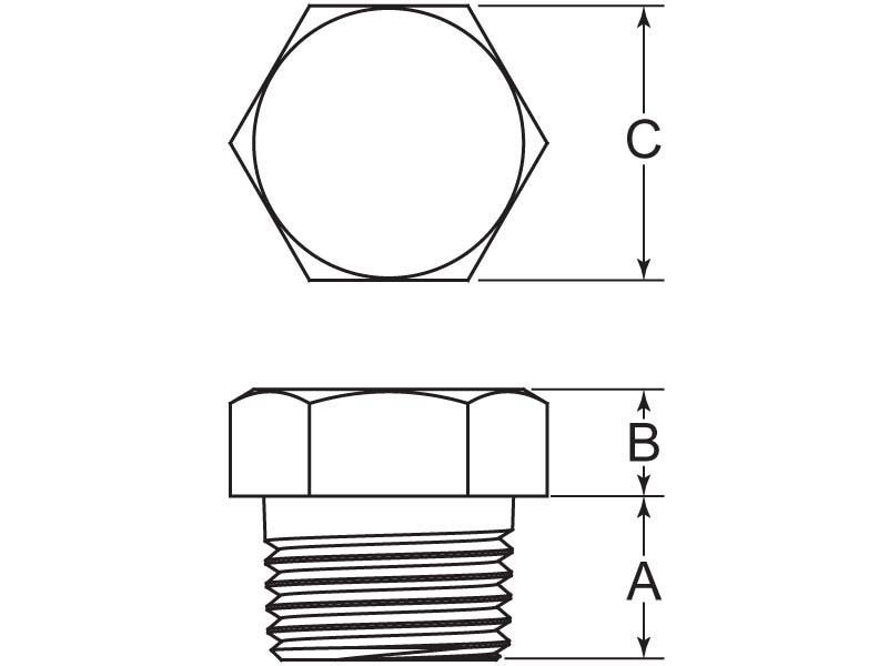 Plug, Pipe 1/8 HX HD JIS D2101 S6 PV