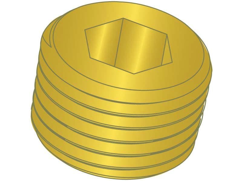 Plug, Pipe 3/4 HX SKT FL JIS D2101 AS Y6