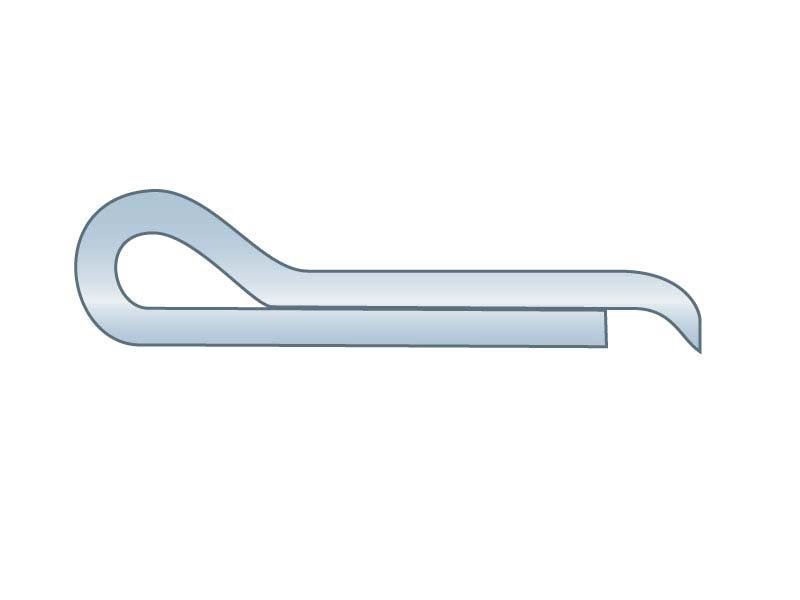 Cotter Pin Hammerlock 5/32 x 2 Carbon Steel Zinc Clear