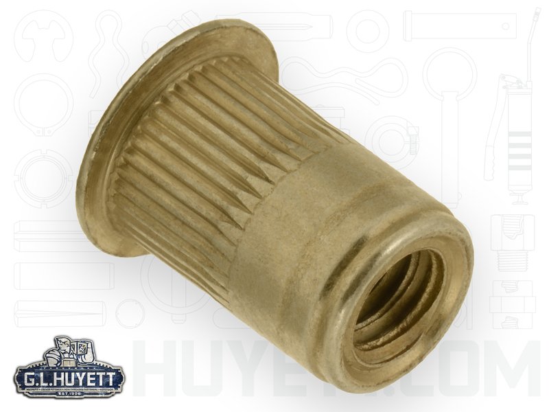 AVK Threaded Insert Knurled AL 1/4-20 x 165 ZY Triv Open End