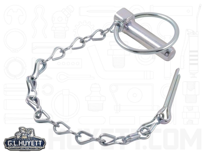 Lynch Pin 1/4 x 1-1/4 with Chain-Cotter CS ZC 1-9/16 Shank