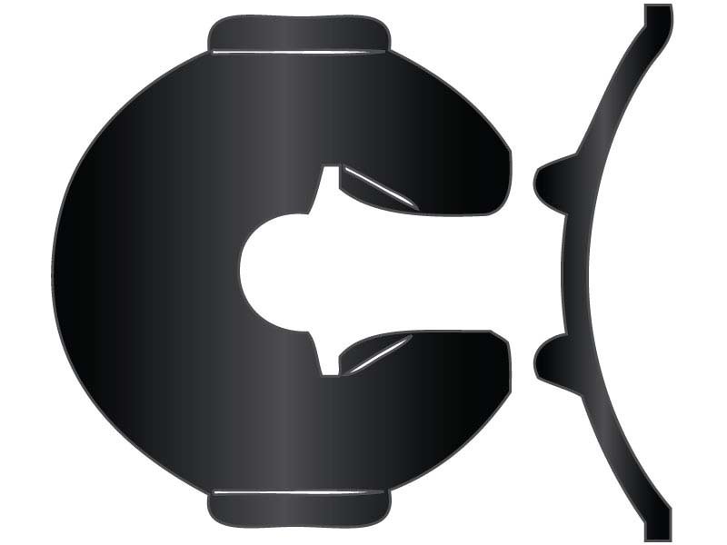 E-Clip Prong-Locked External Retaining Ring 1/4 Inch CS PH