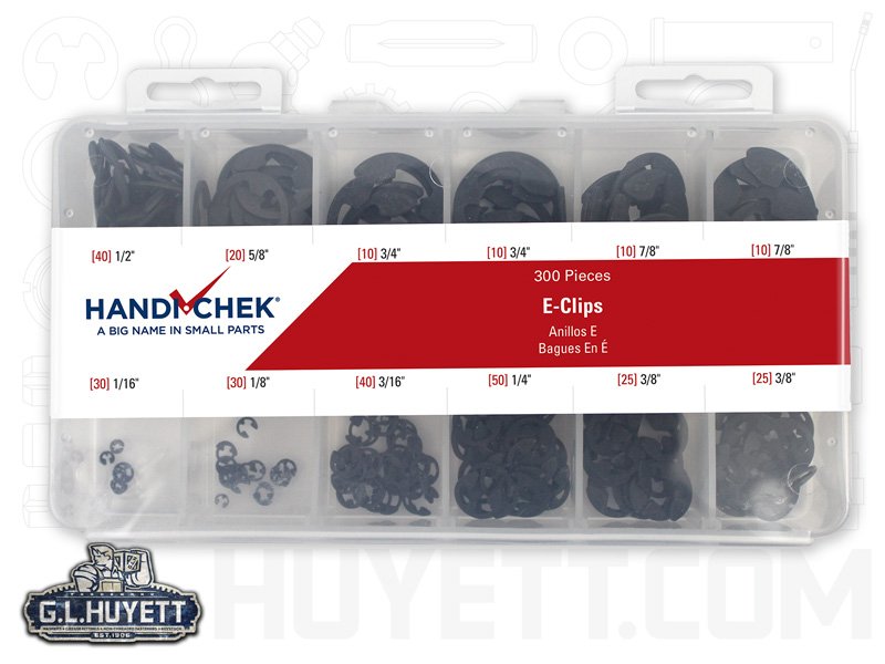 E-Clip Assortment Carbon Steel PH 300 Piece Handi-Chek