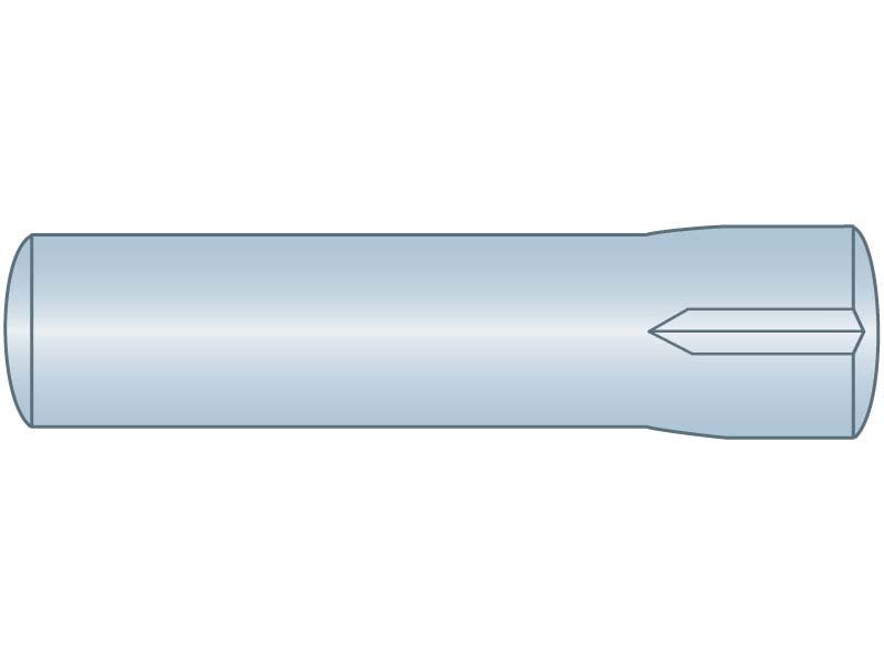 Groove Pin 3/8 x 1 Type C Low Carbon Steel Zinc Clear