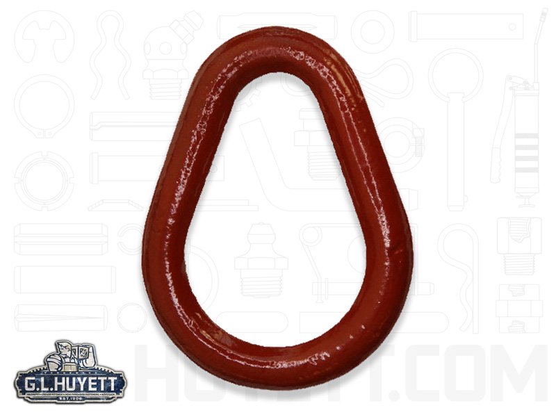 Master Link, 3/4, Weldless-Pear Shaped, Painted Red