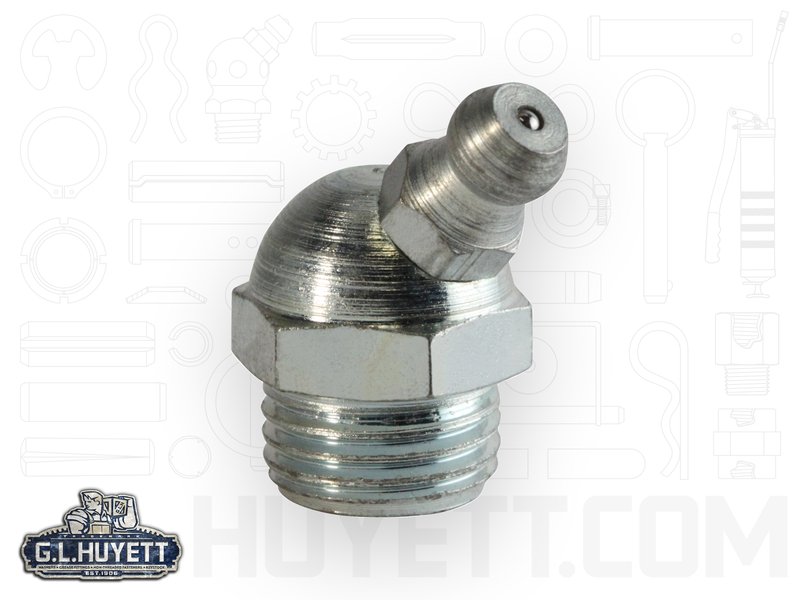 Grease Fitting Zerk 1/2-20 UNF 45D Steel Z3
