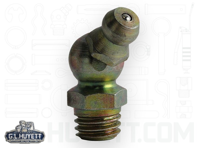 Grease Fitting Zerk M8x1.25 Taper Thread 45D Steel ZY