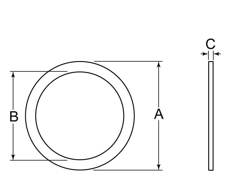 Shim 1-1/4 x 1-3/4 x .062 FH PL Oil