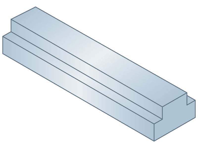 MAK-A-KEY Step Key Stock 3/8 x 1/2 x 1 Ft Type 2 ZC