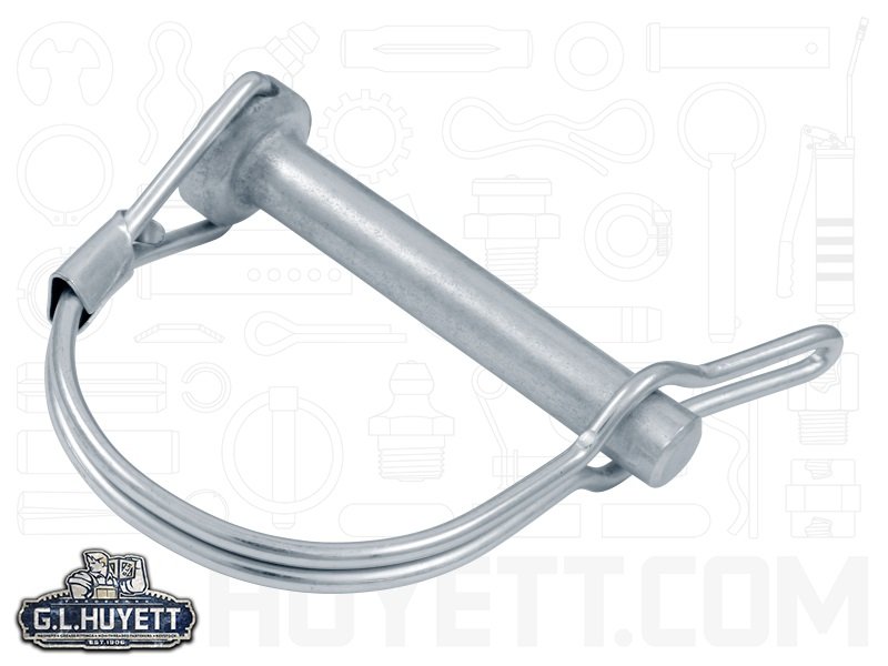 Snap Safety Pin Round Two Wire Tab Lock 1/4 x 1-3/4 Steel ZC