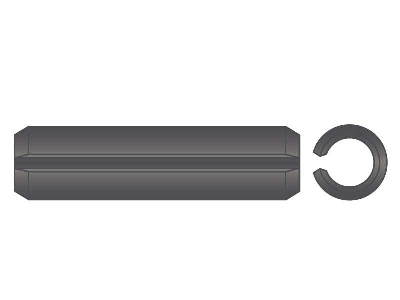 Slotted Spring Pin 3/8 x 1-3/4 Carbon Steel