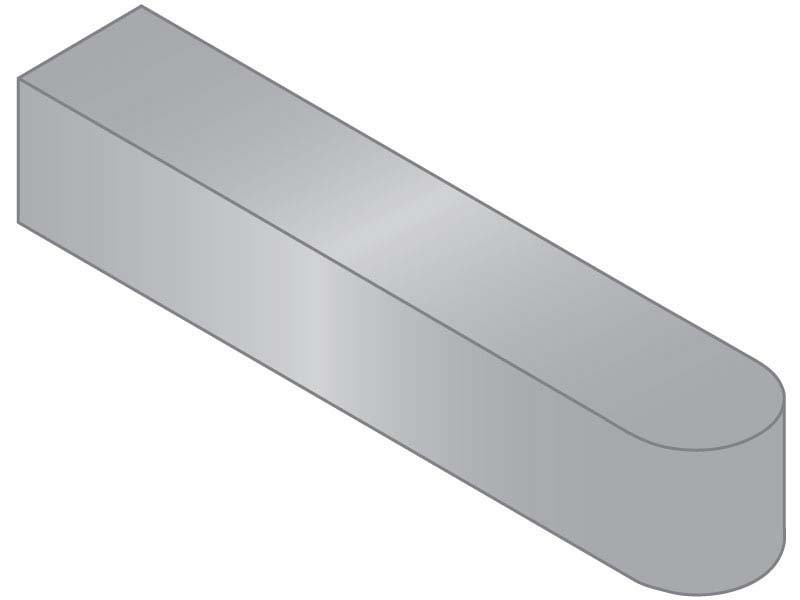 Machine Key 7/8x7/8x3-1/2 Form AB SS300 PL UN