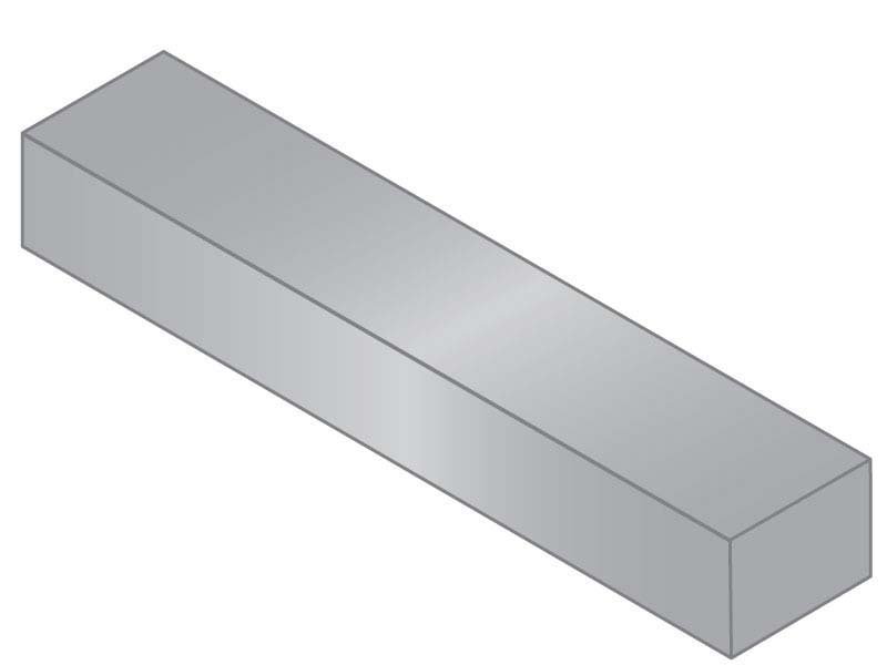 MAK-A-KEY Key Stock 14 mm x 9 mm x 305 mm 316 SS Undrsz