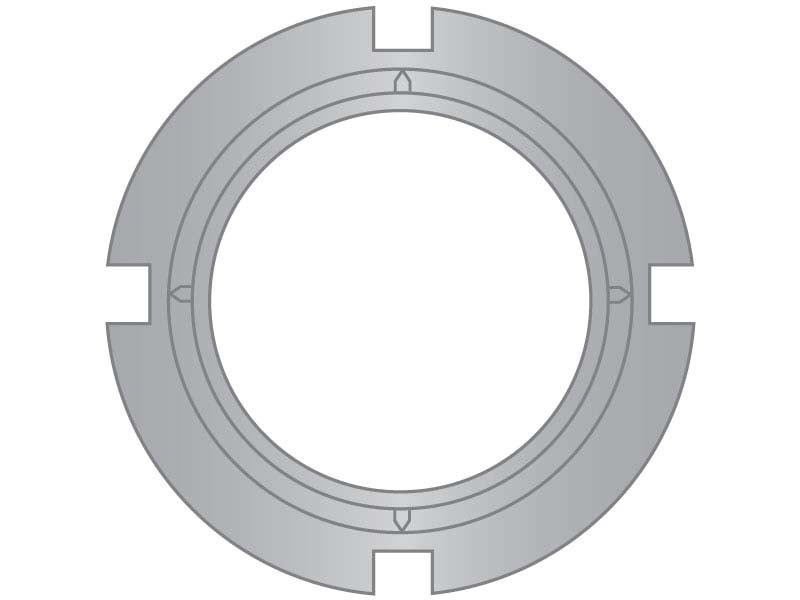 Bearing Retaining Lock Nut 3.918"-12 x .760" Stainless Steel