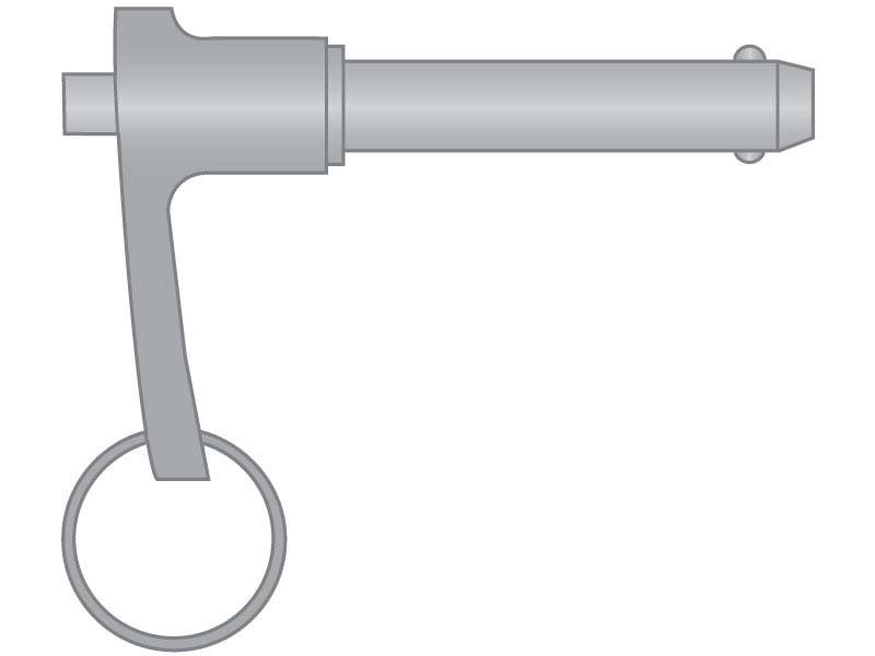 Positive Lock Quick Release Pin L-Handle 1/2 x 5 SS