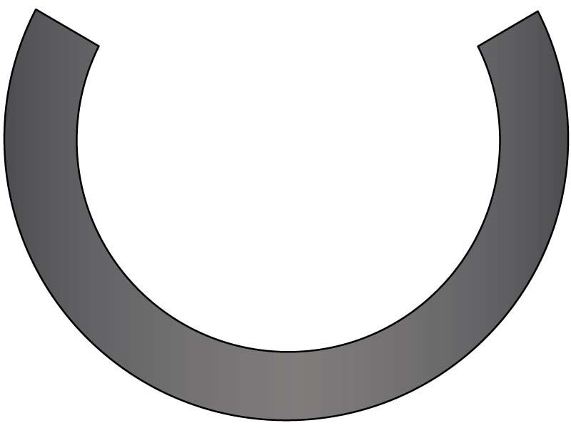 External Open Square Retaining Ring 3/8 HD Spring Steel