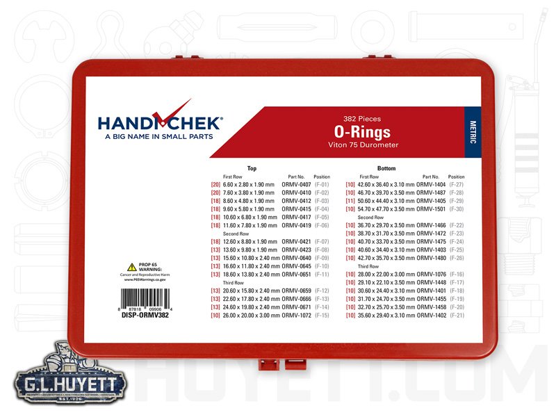 O-Ring Metric Viton 75 Duro Assort 382pc