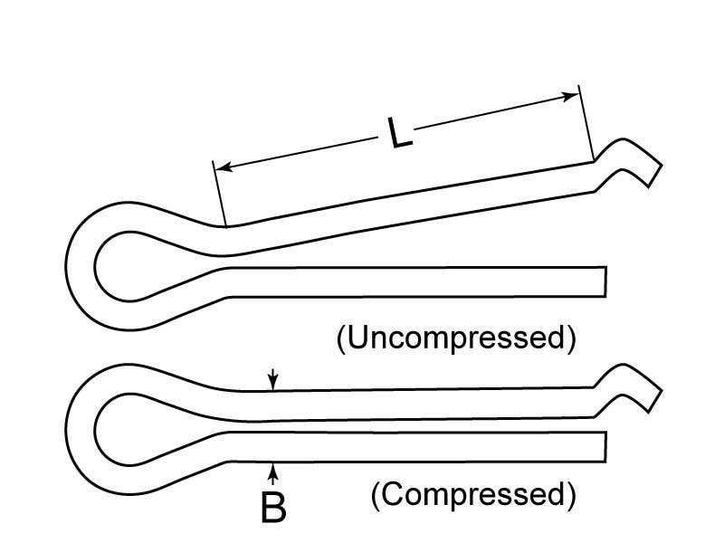 Clinch Pin 1/4 x 1-1/2 Carbon Steel Zinc Clear