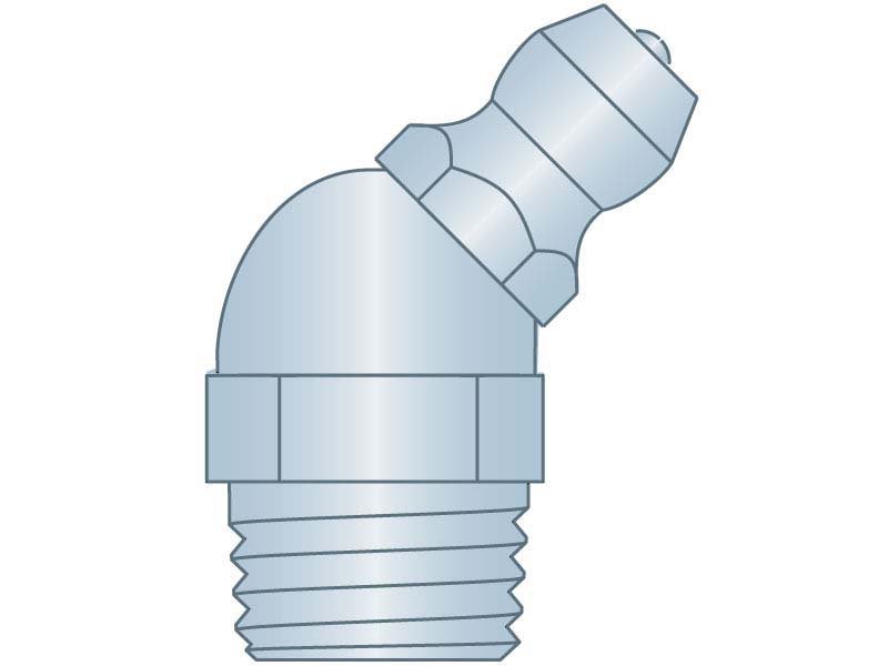 Grease Fitting Zerk M10x1 Taper Thread 45D Steel ZC Triv