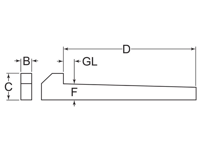 Gib Head Machine Key 3/4 x 5