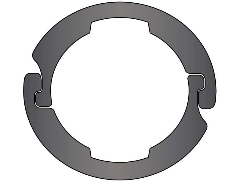 Interlocking External Shaft Ring 1-1/4" Spring Steel Phos