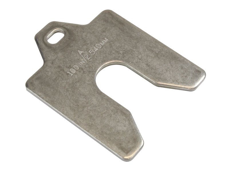 Slotted Shim SS Class A 2 x 2 Slot 5/8 Thk .100