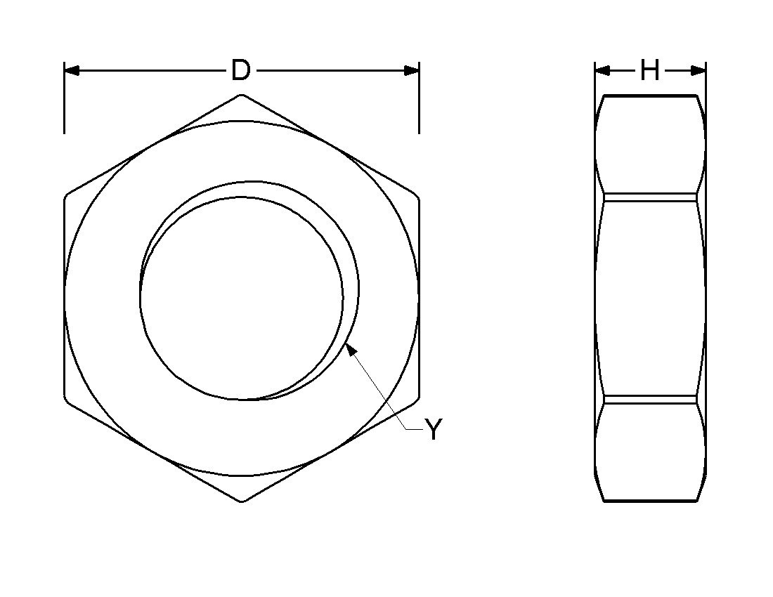 Jam Hex Nuts M16 x 2.00 x 7.7 316 SS