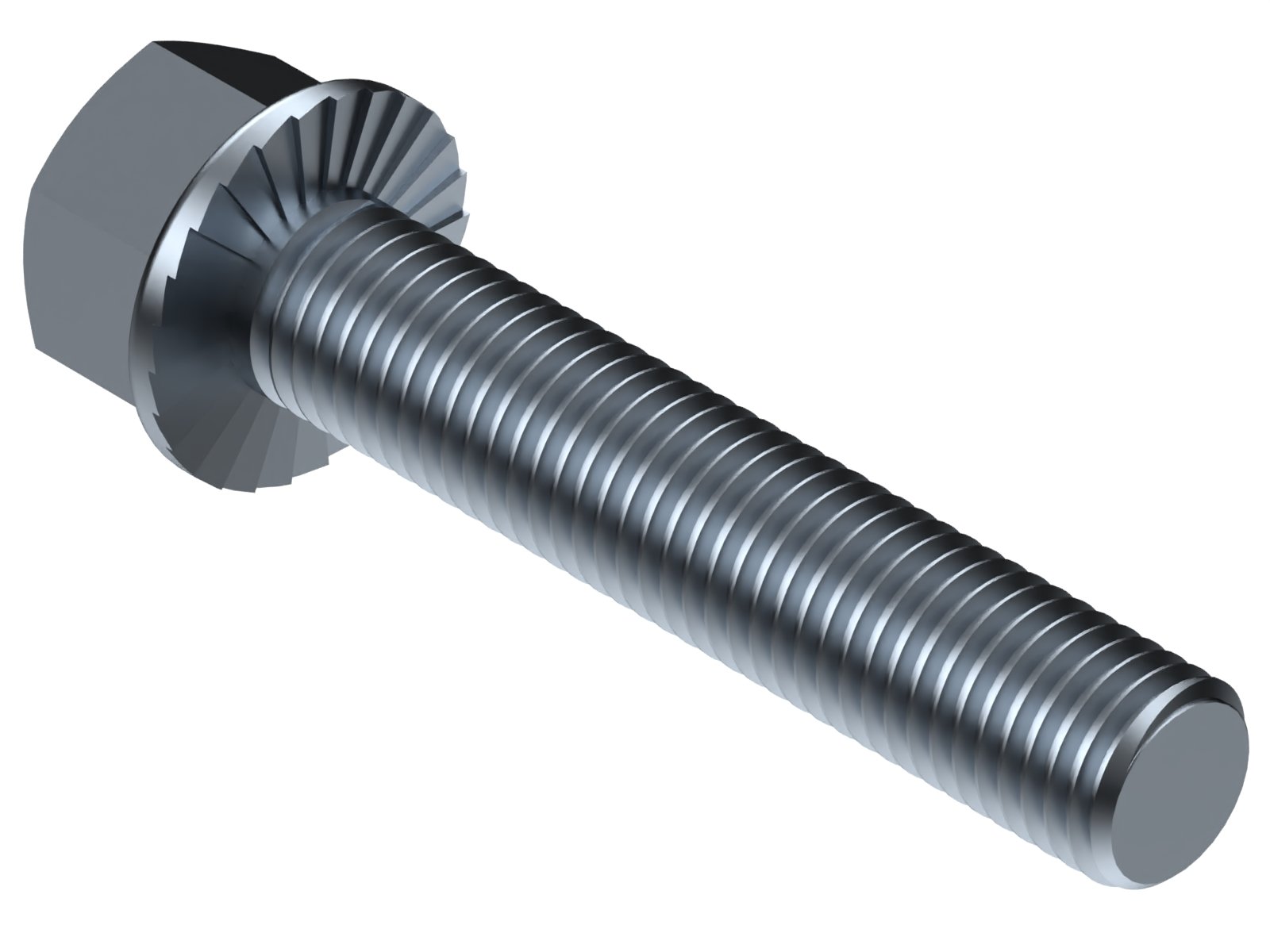 Flange Hex Head Bolts M8 x 1.25 x 16 DIN 6921 8.8 Steel ZC3