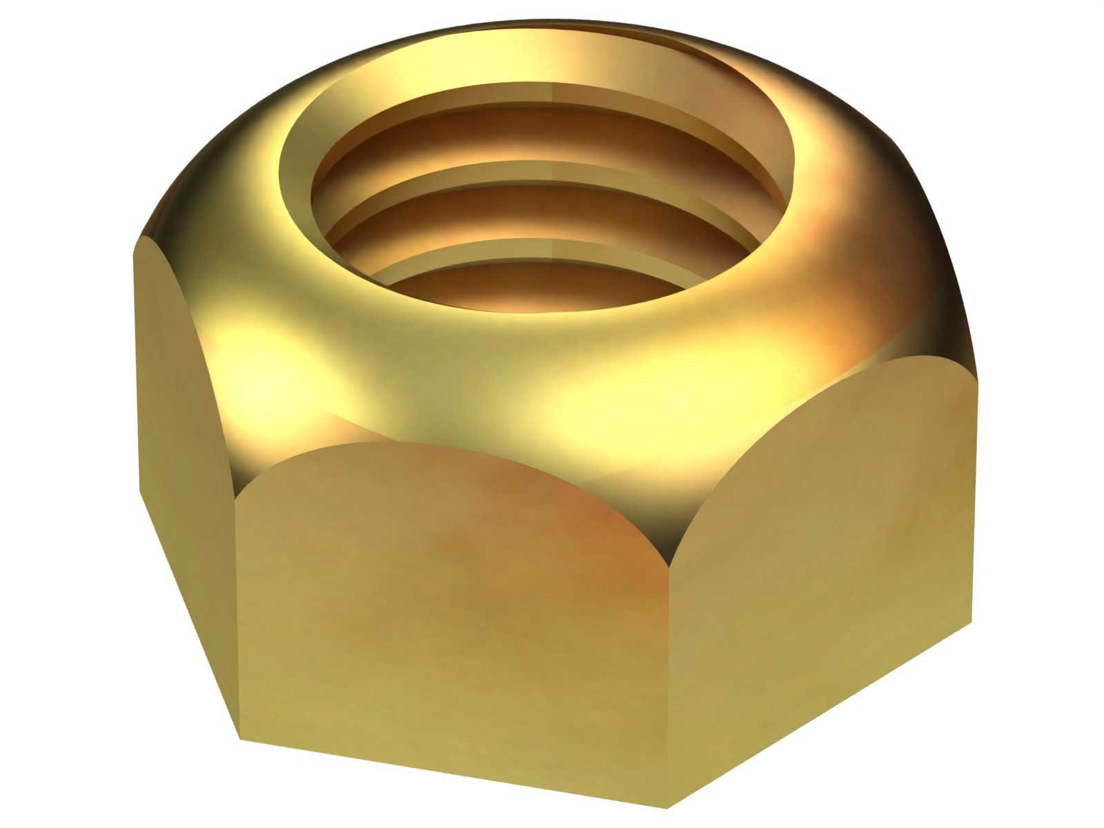 Top Lock Hex Nuts 1-14 x 1 in L9 SteelCadYellowWax