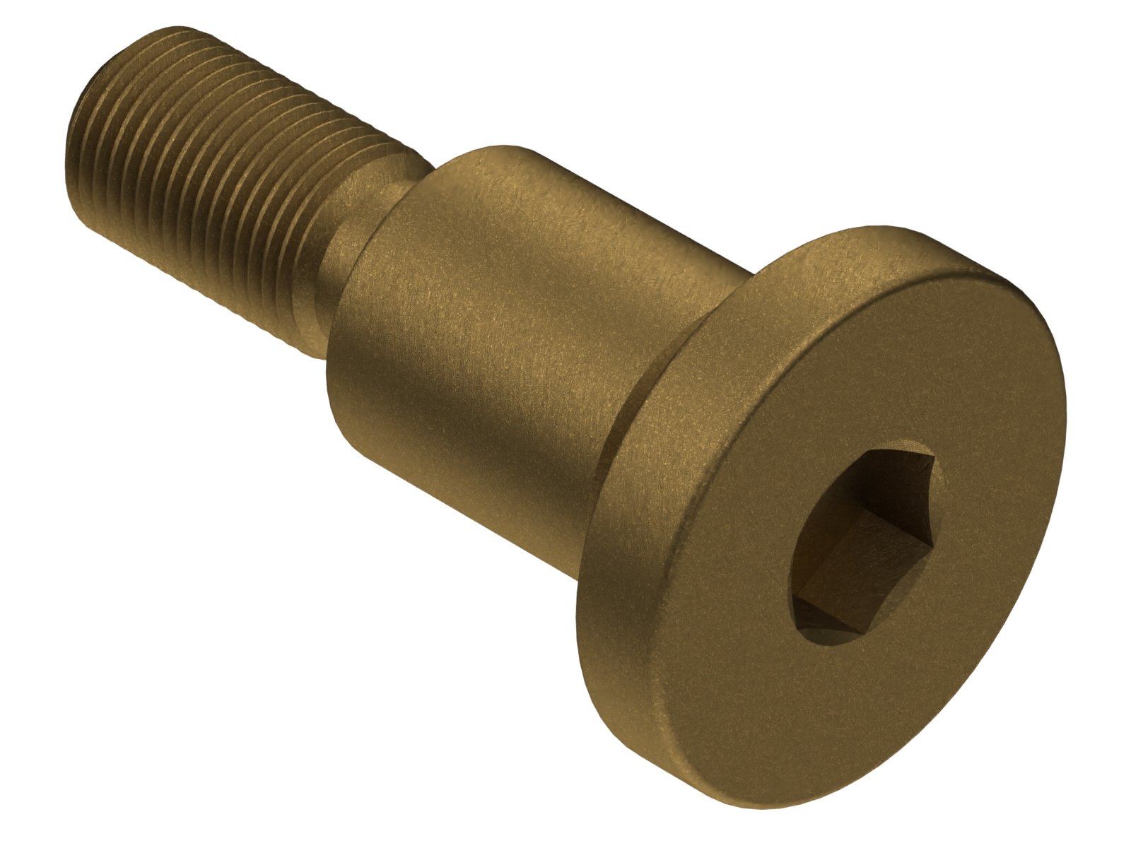Cap Head Shoulder Bolts 3/16 x 3/4 in Brass