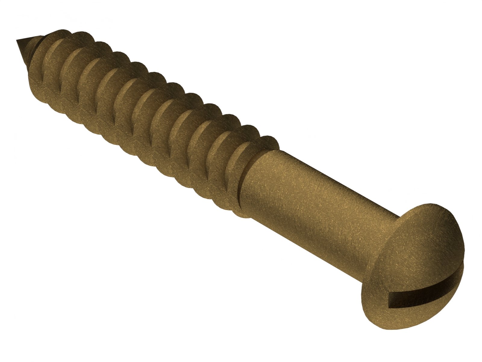 Round Head Wood Screws #6-18 x 5/8 in Brass