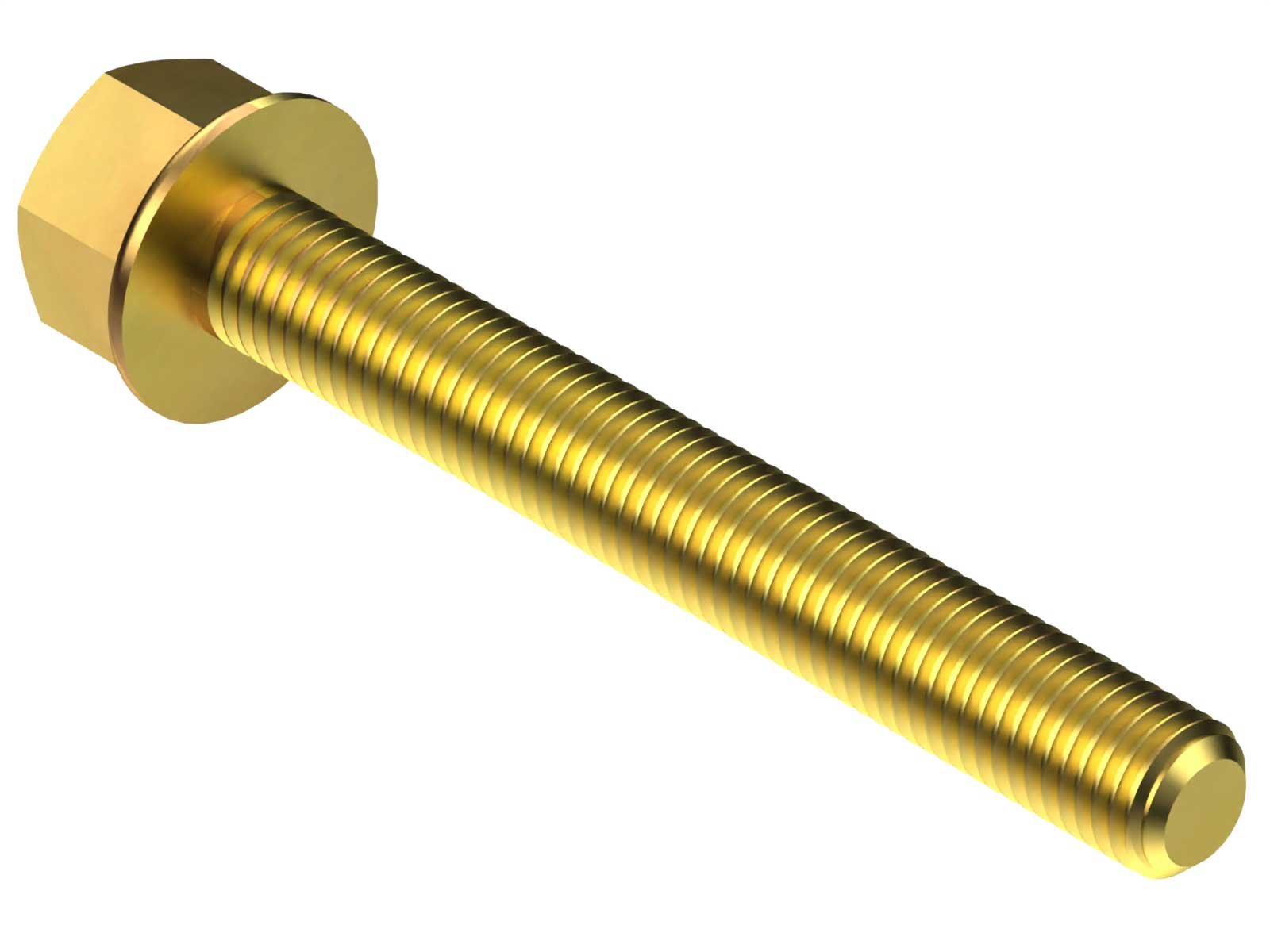 Flange Hex Head Bolts M8 x 1.25 x 16 DIN 6921 8.8 Steel ZY