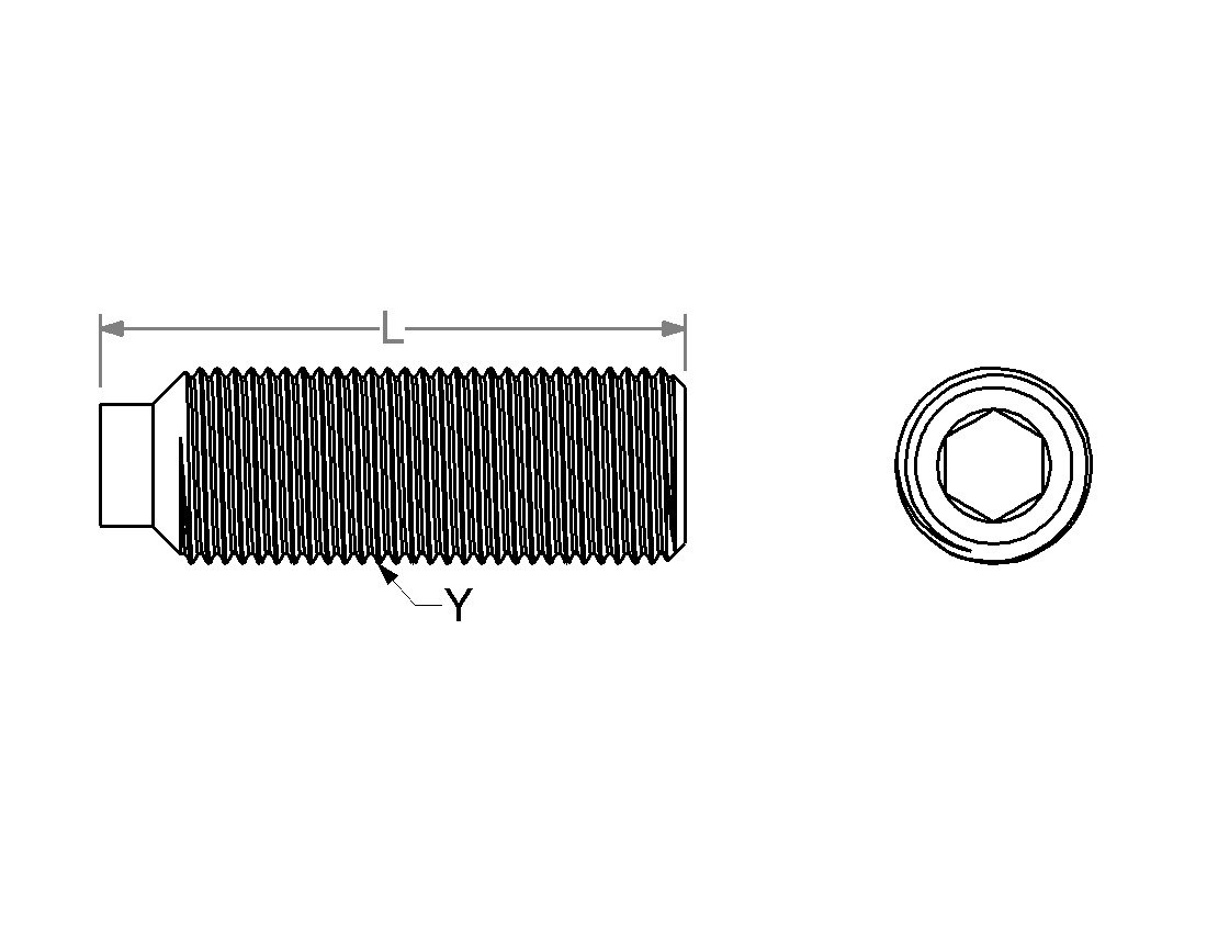 Headless Set Screws #6-32 x 3/8 in Steel