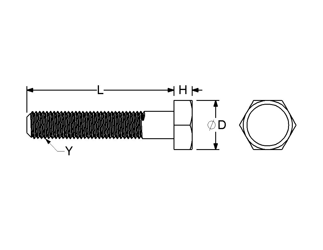 Structural Hex Bolts 3/4-10 x 4 in A490 Steel