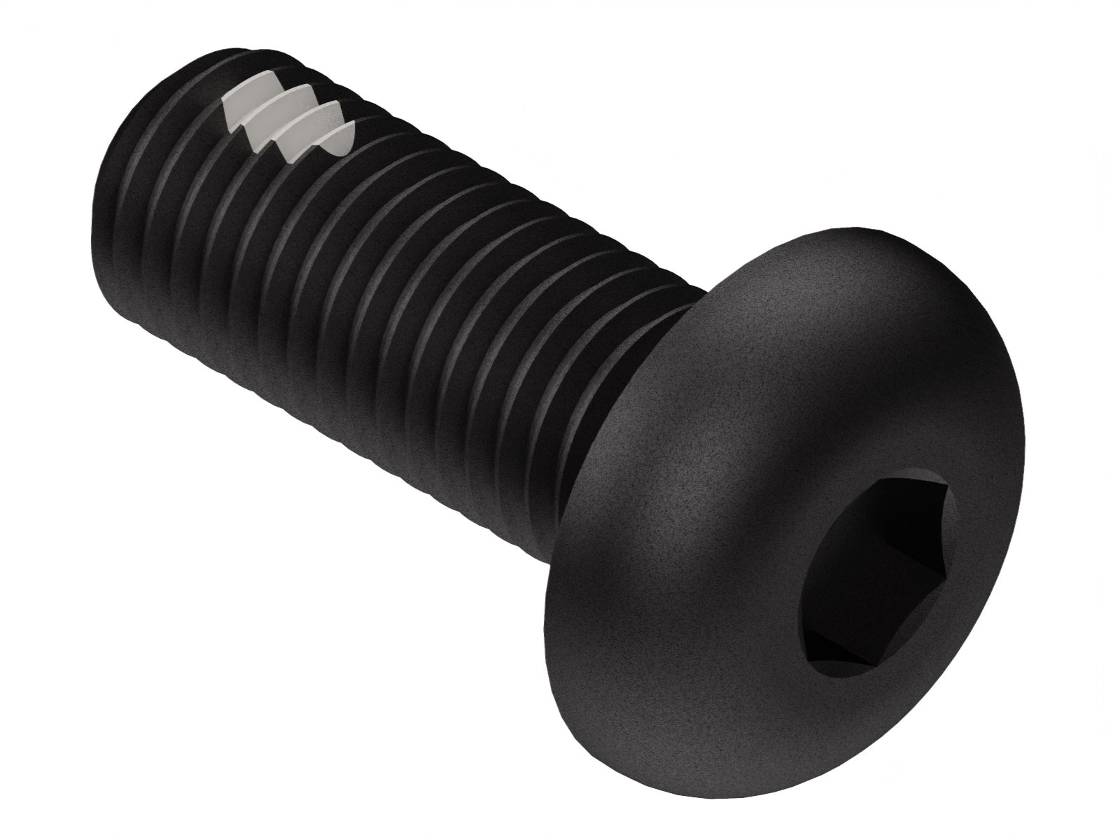 Button Head Socket Screws #6-32 x 1/2 in Steel BO