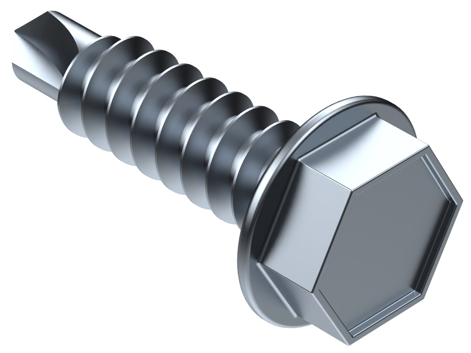 Flange Hex Sheet Metal Screws #8-18 x 5/8 in Steel ZC3