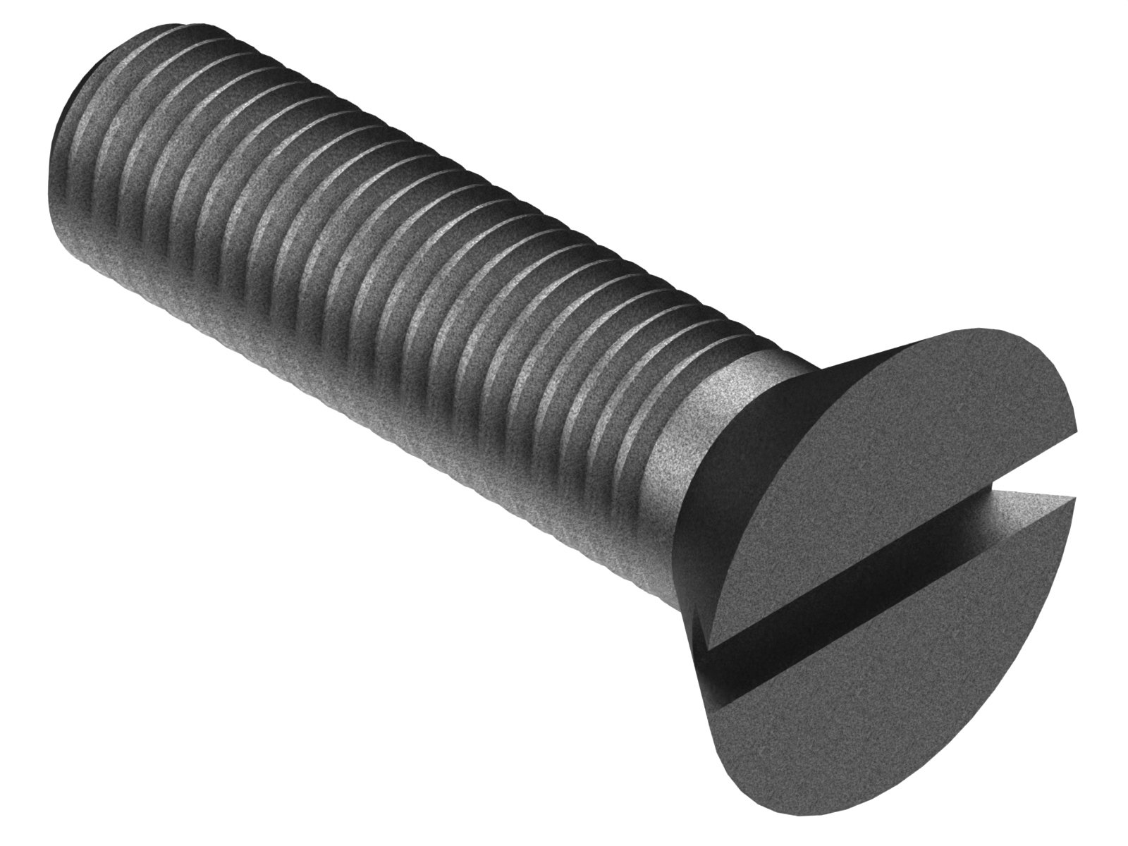 Flat Head Machine Screws 1-8 x 3-1/2 in 2 Steel