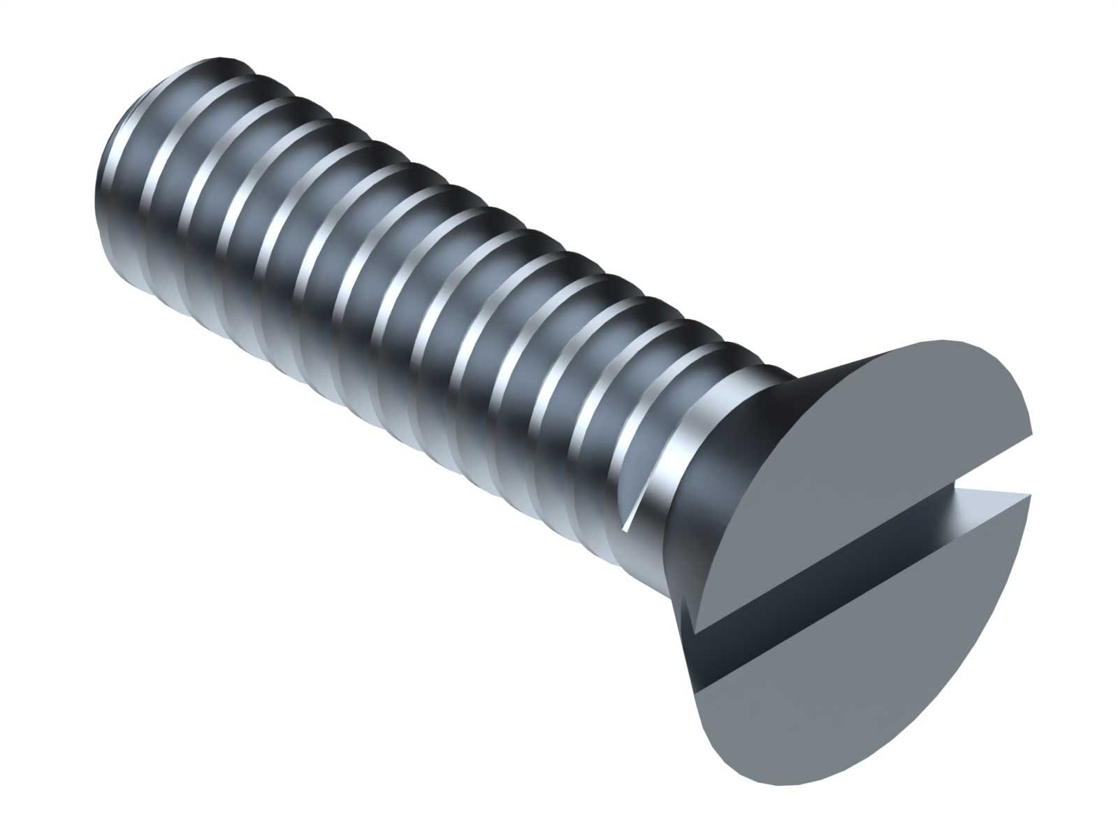 Flat Head Machine Screws #4-40 x 3/4 in SteelZC