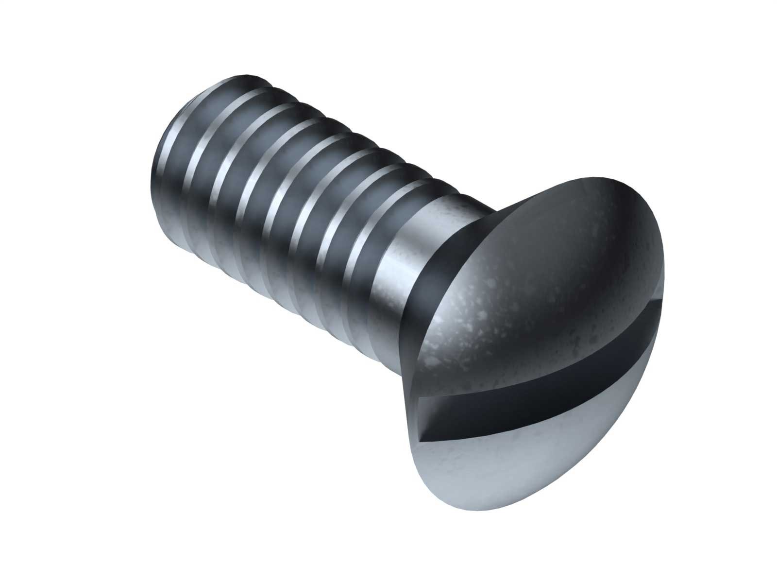 Oval Head Machine Screws #10-24 x 7/8 in SteelZC