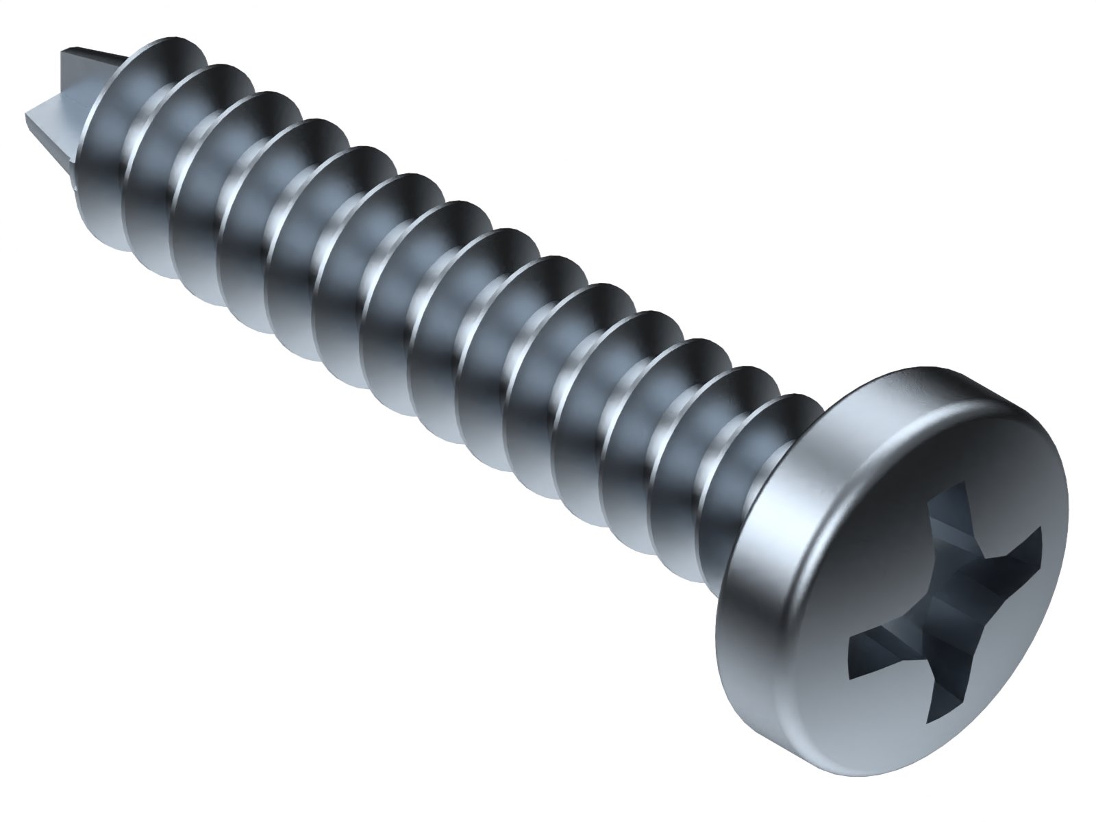 Pan Head Sheet Metal Screws #8-15 x 3/8 in Steel ZC3