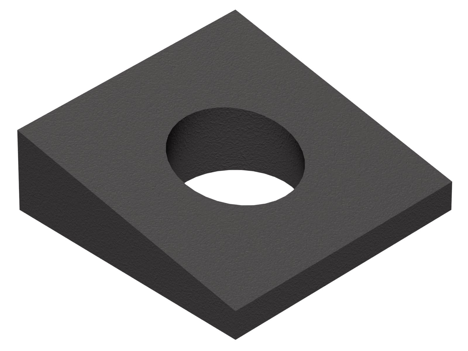 Square Beveled Washers 1/2 x 1-1/4 in Malleable Iron