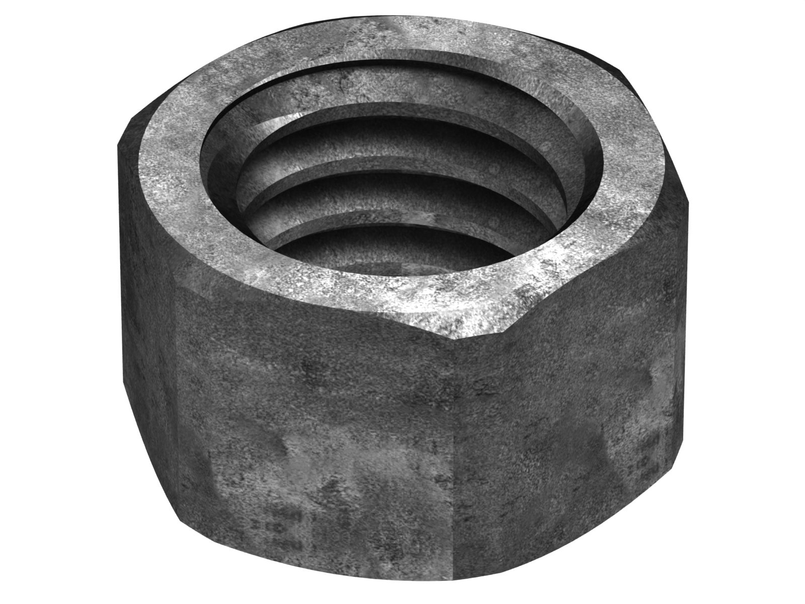 Structural Hex Nuts 1 1/8-7 x 1-7/64 in A563 DH Steel HDG