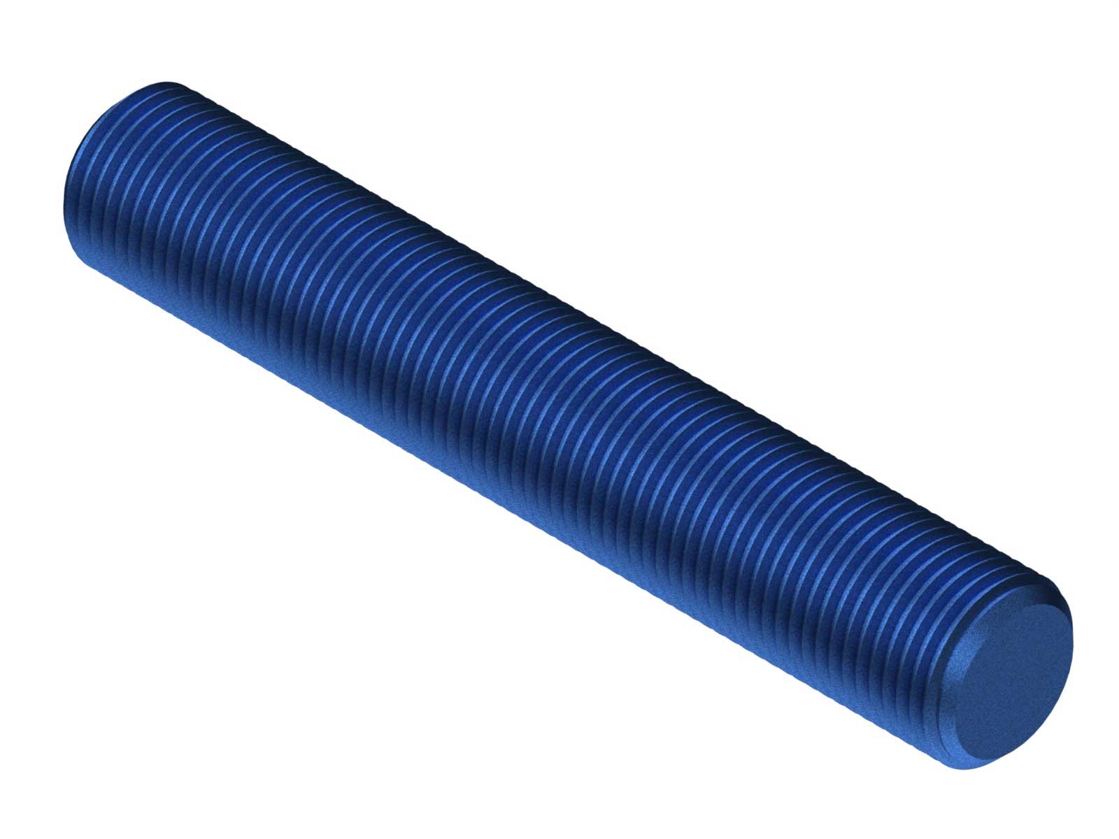 Threaded Studs 1 1/8-8 x 7 in A193 B7 Steel Xylan Blue